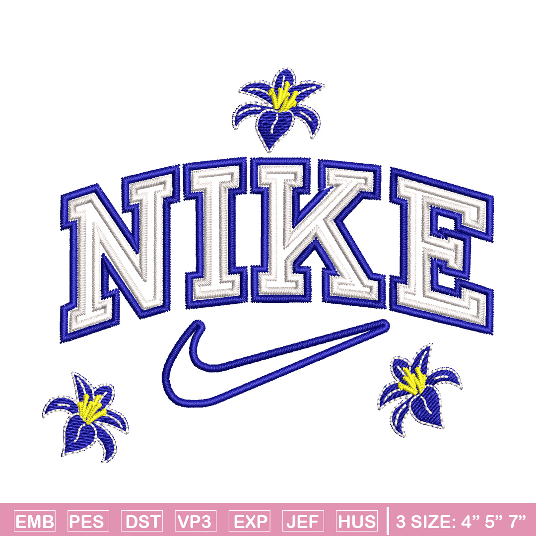 Nike flower embroidery design, Flower embroidery, Nike desig | Inspire ...