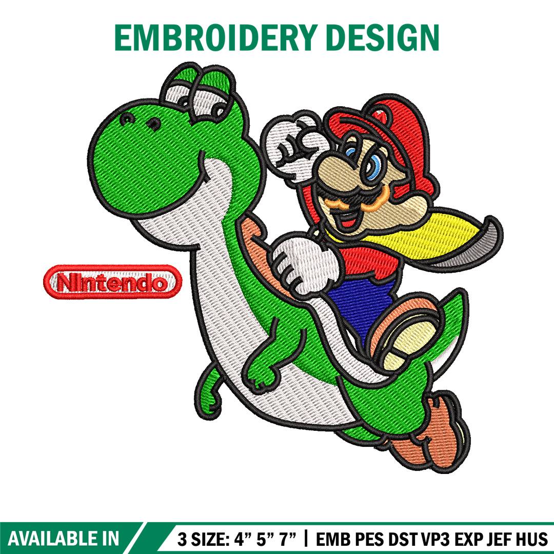 Mario dragon embroidery design, Mario embroidery, Embroidery | Inspire ...