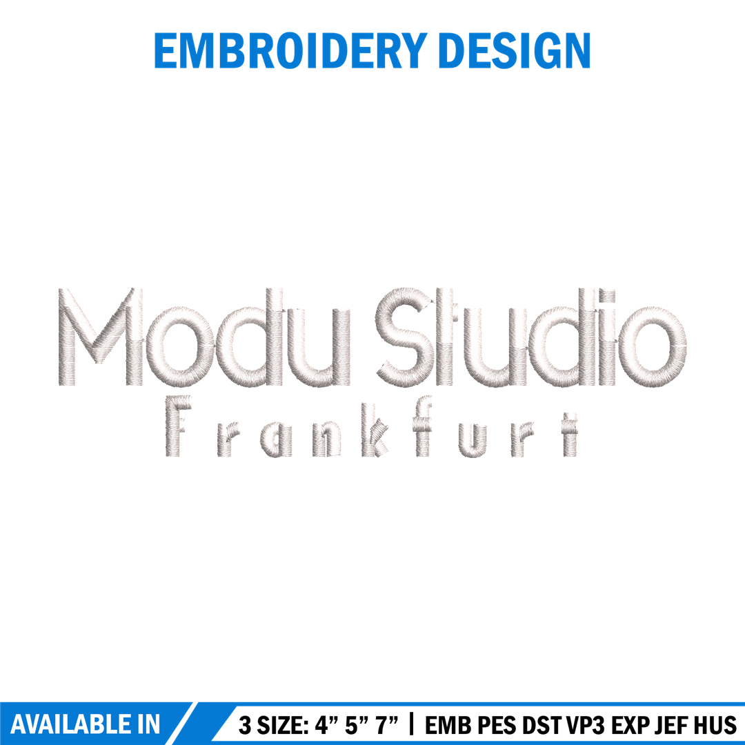 Modu Studio logo embroidery design, Modu Studio embroidery, | Inspire ...