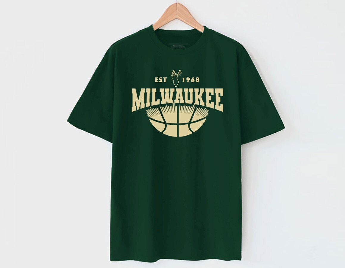 Vintage Milwaukee Basketball EST 1968 Classic Unisex Forest | Inspire ...