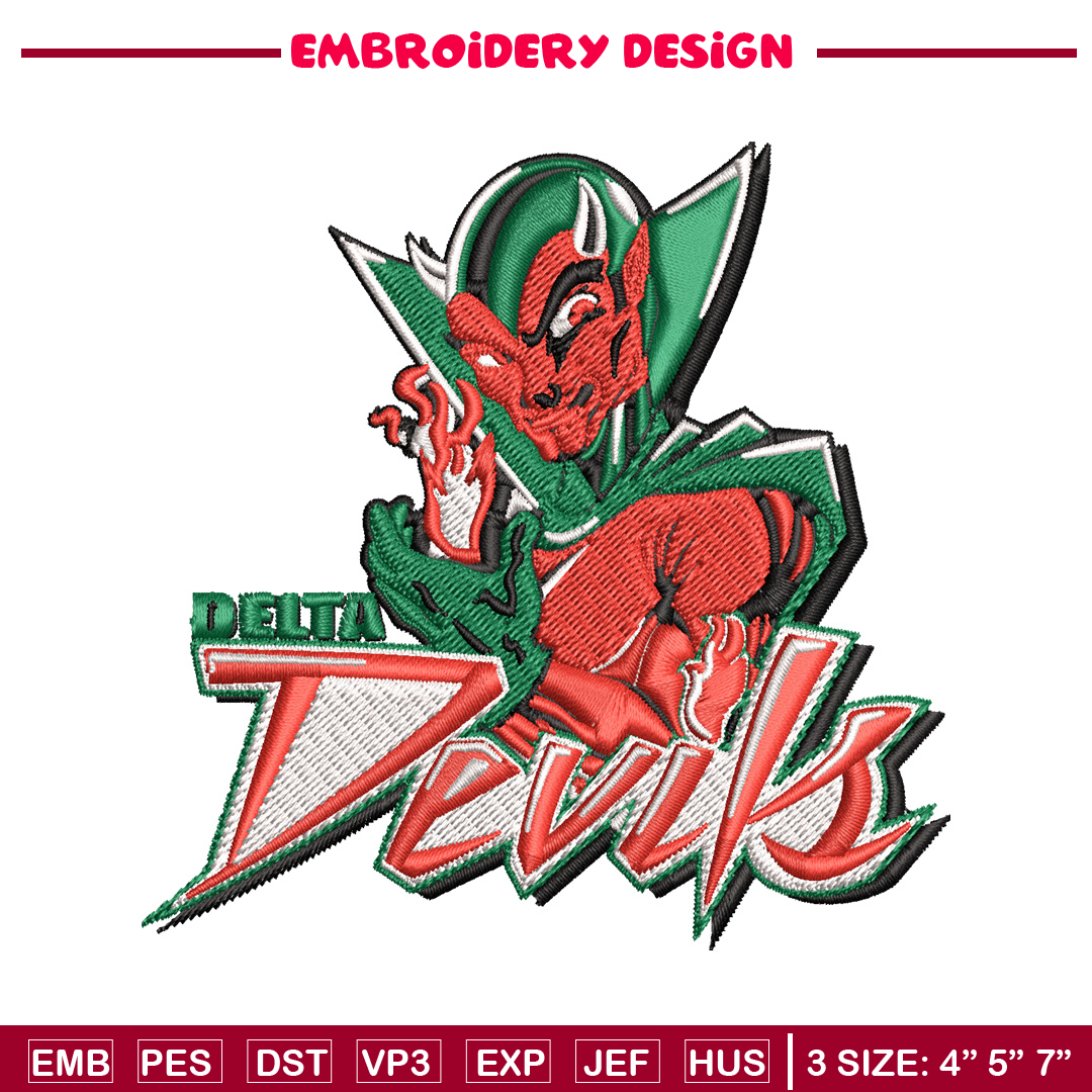 Mississippi Valley State Delta Devils embroidery, logo embro | Inspire ...