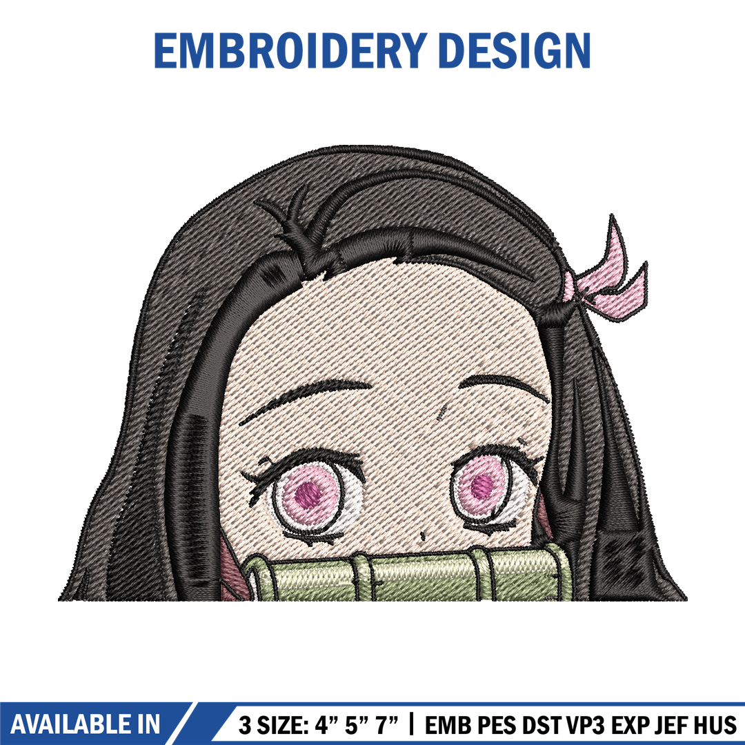 Nezuko cute embroidery design, Nezuko embroidery, Embroidery - Inspire ...