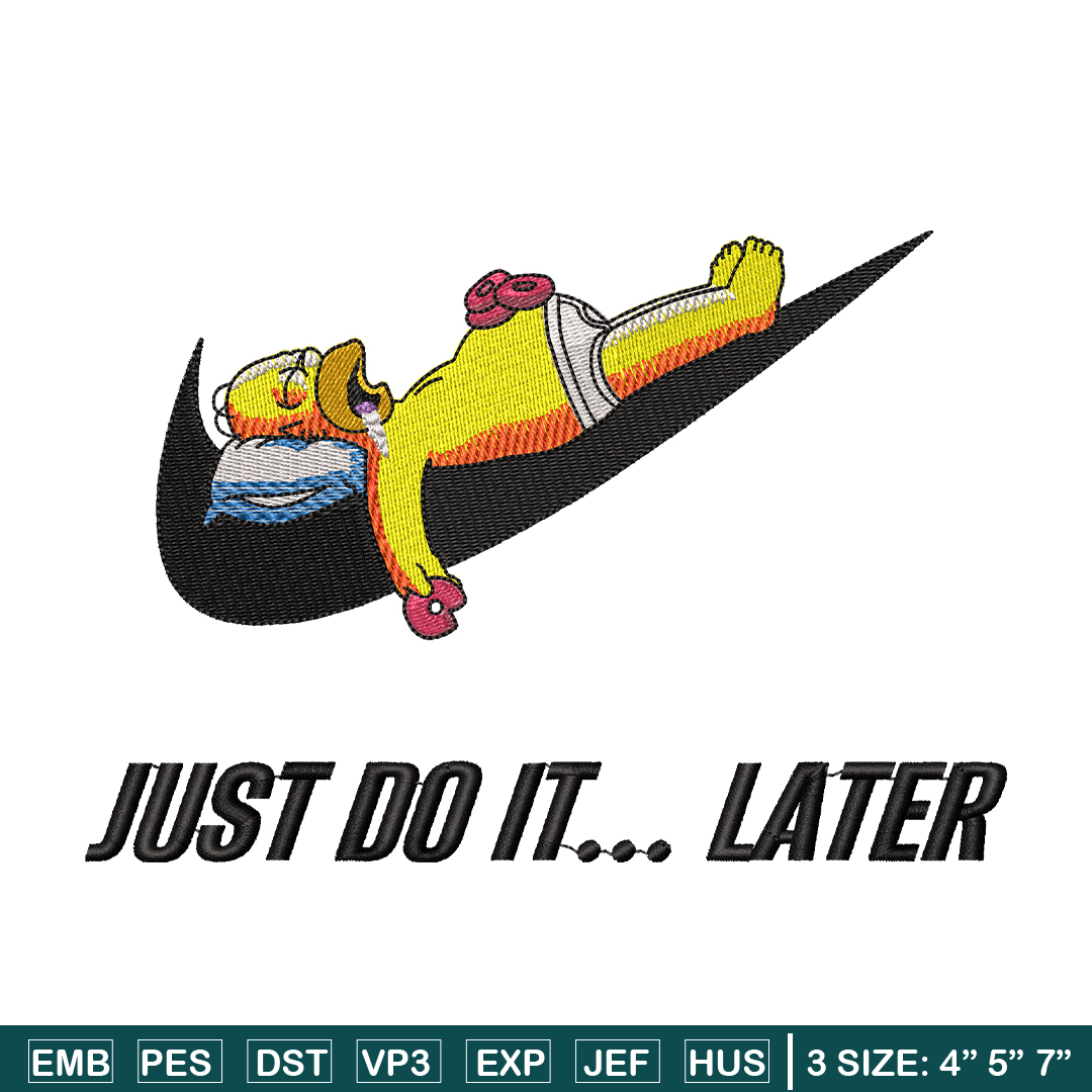 Swoosh Homer embroidery design, The Simpsons embroidery, Nik | Inspire ...
