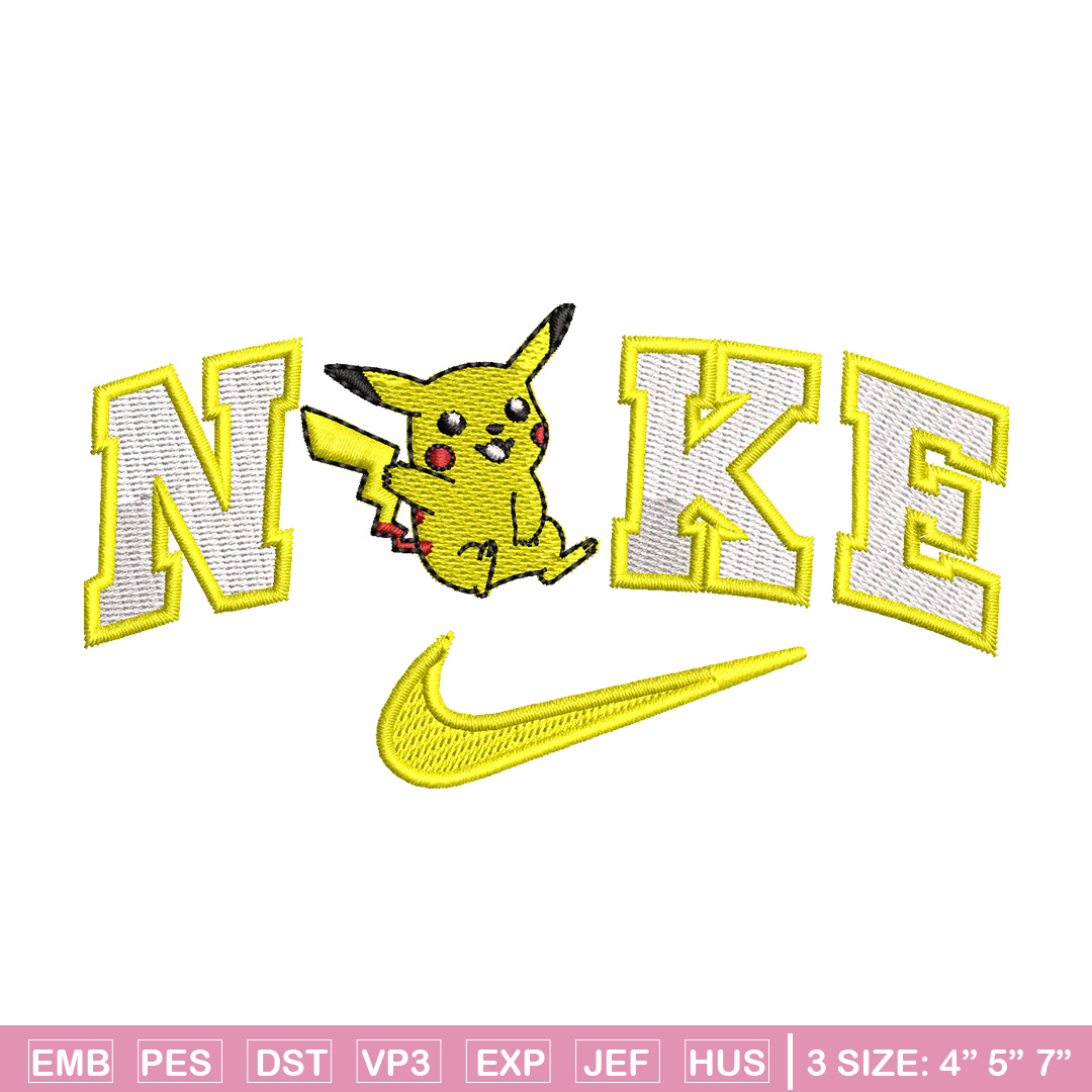 Nike pikachu embroidery design, Pokemon embroidery, Nike des | Inspire ...