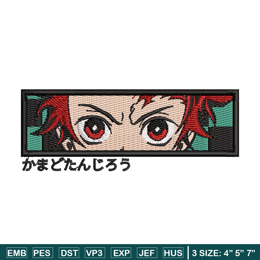 Tanjiro Rectangle embroidery design, Kimetsu no Yaiba embroi | Inspire Uplift