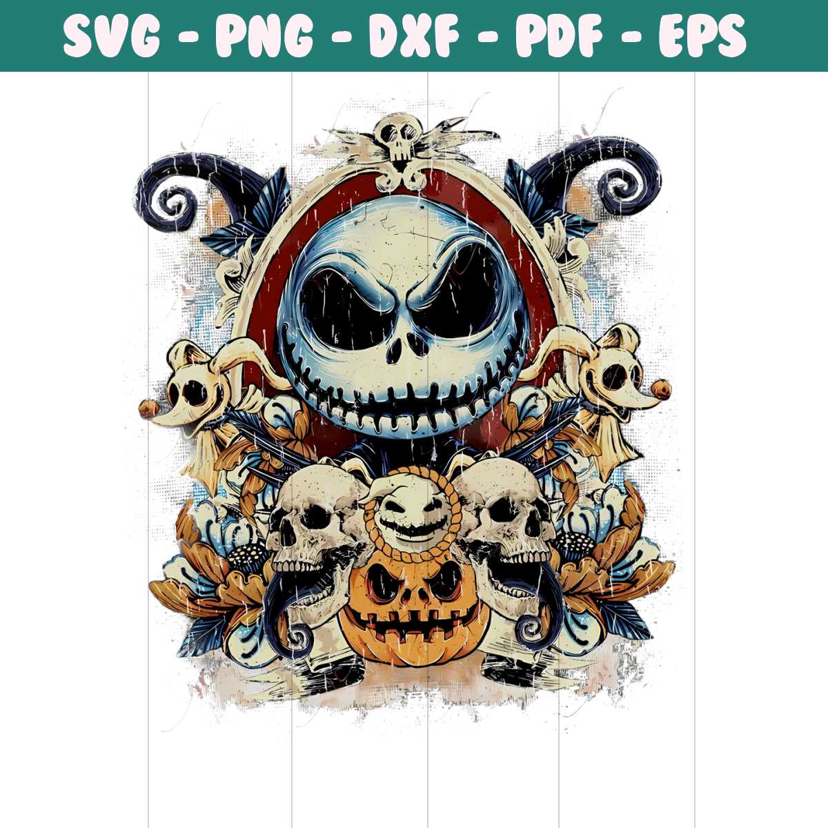 Vintage Nightmare Before Christmas Horror Animation PNG | Inspire Uplift
