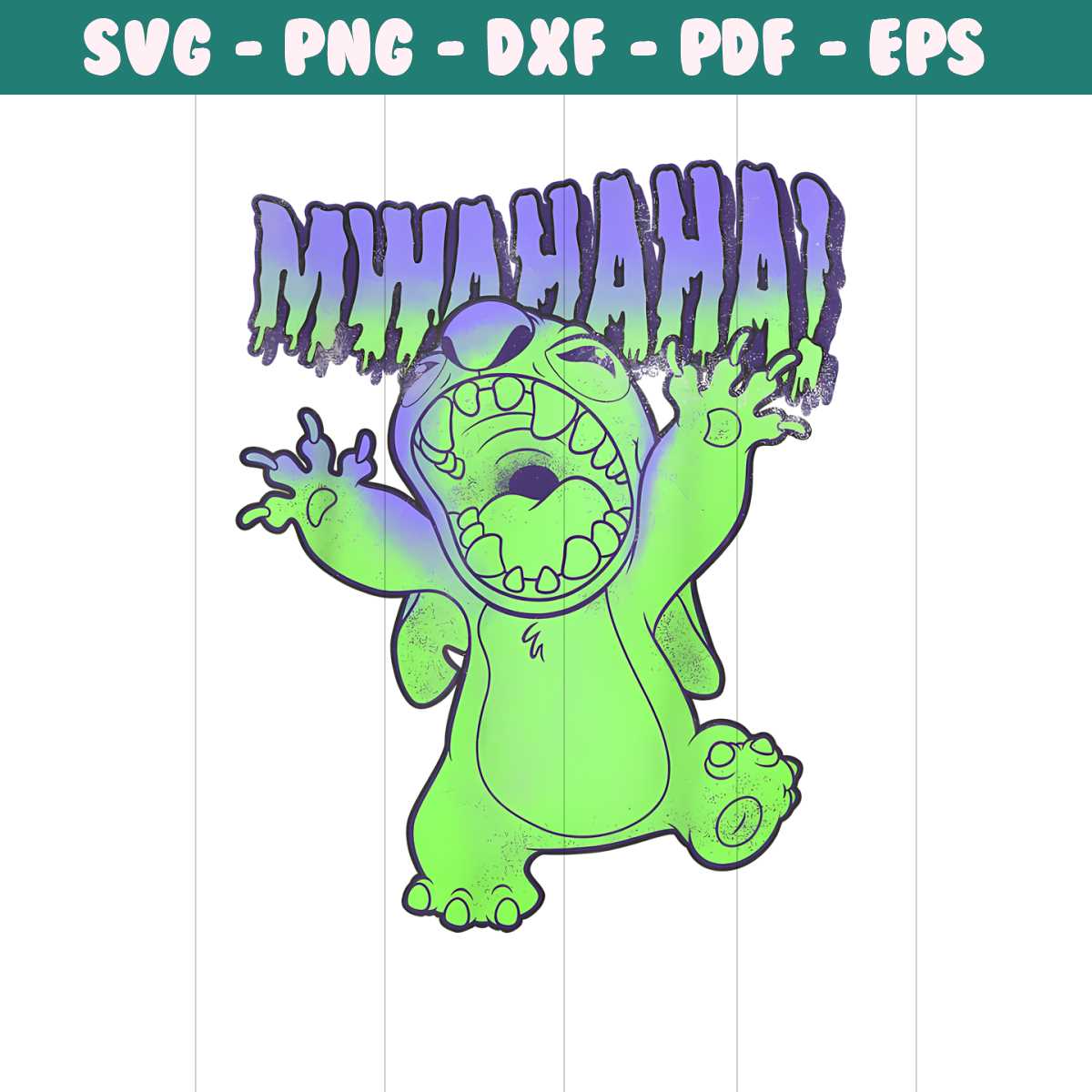 Funny Stitch Halloween Scream PNG Sublimation Download | Inspire Uplift