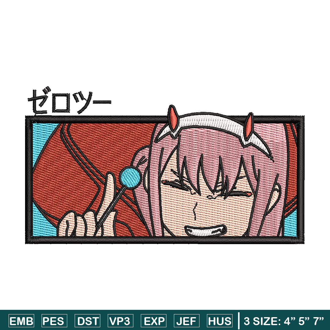 Zero Two embroidery design, Zero Two embroidery, anime desig - Inspire ...