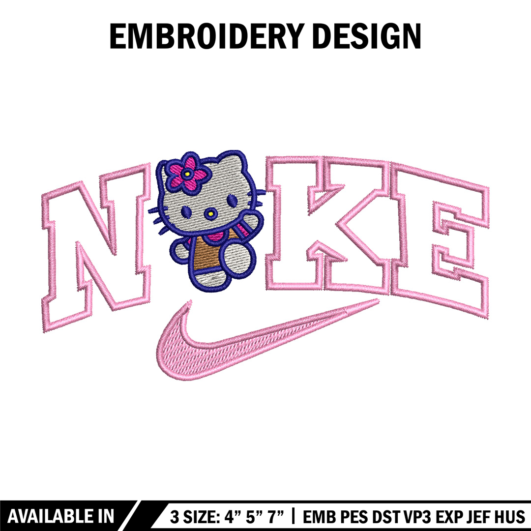 Nike x kitty embroidery design, Hello kitty embroidery, Nike - Inspire ...