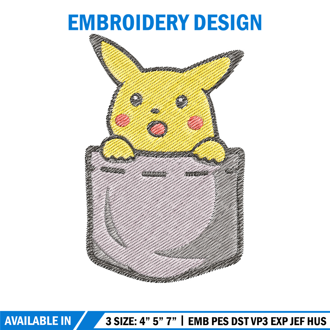 Pikachu bag embroidery design, Pokemon embroidery, Anime des | Inspire ...