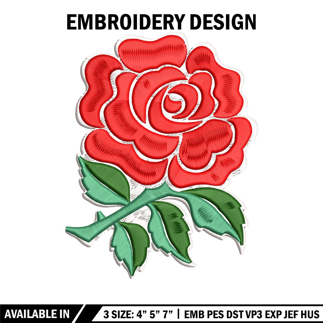 Red rose embroidery design, Rose embroidery, Emb design, Emb | Inspire ...