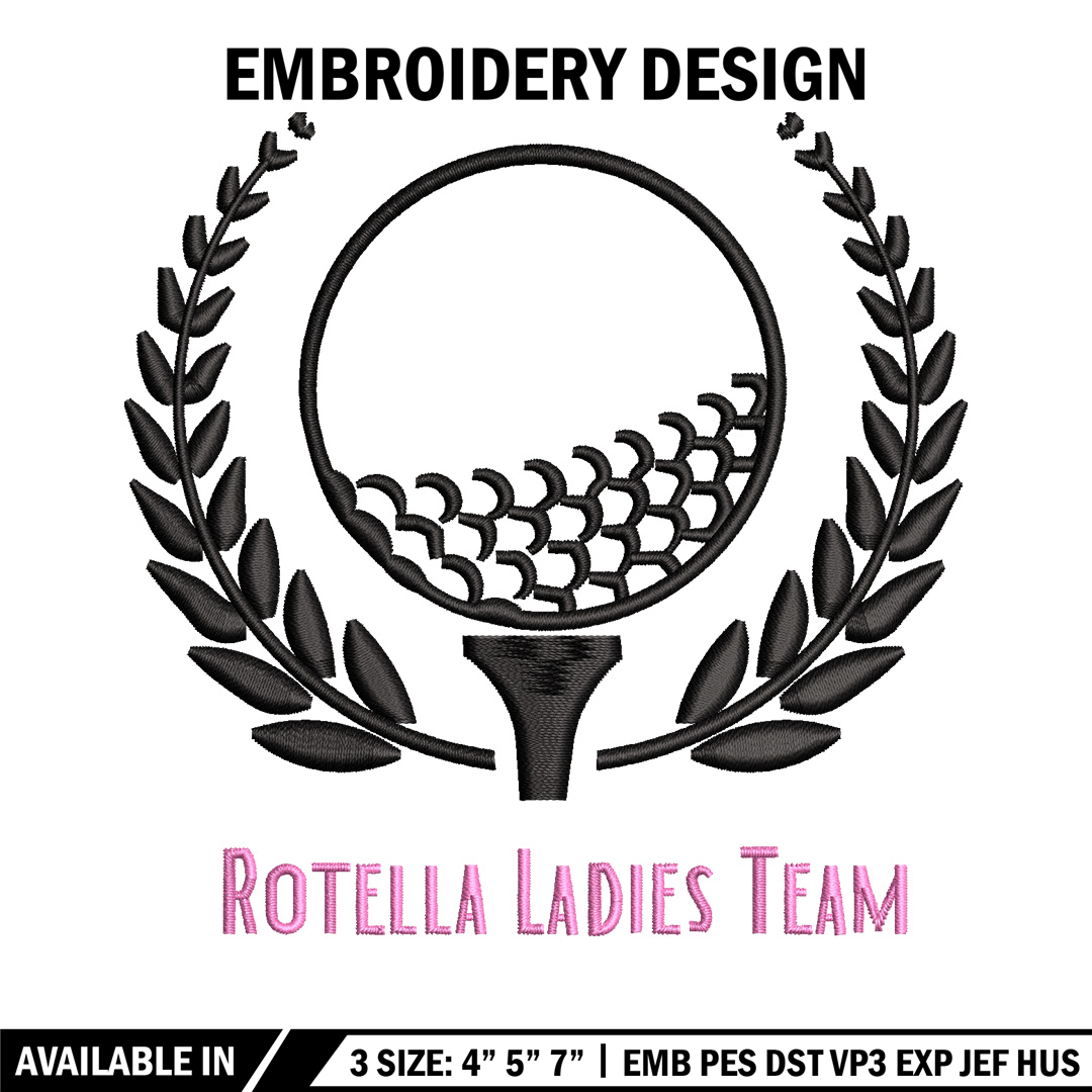 Rotella ladies team embroidery design, Sport embroidery, Emb | Inspire ...