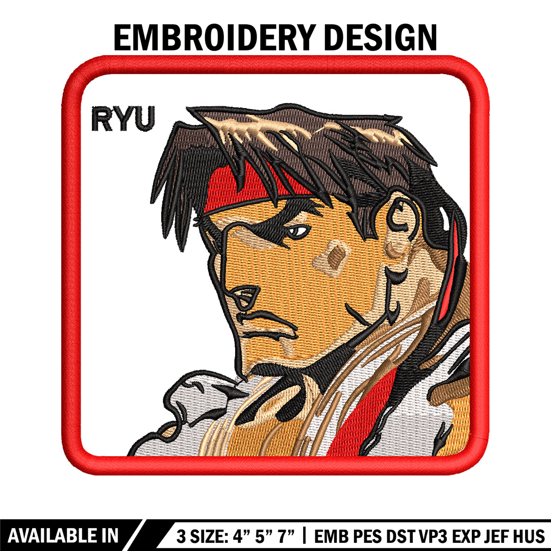 Ryu box embroidery design, Street Fighter embroidery, Anime | Inspire ...