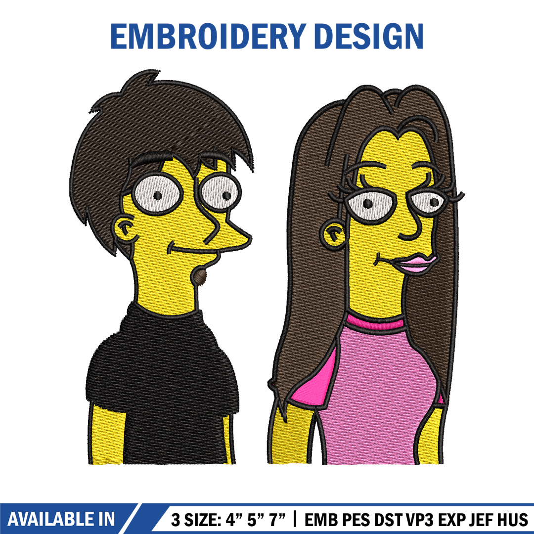 Simpson cartoon embroidery design, Simpson cartoon embroider | Inspire ...
