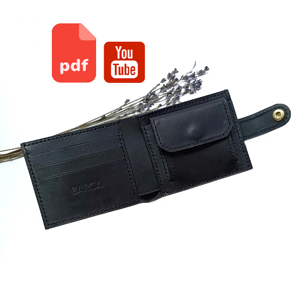 Leather bifold wallet pattern PDF with 4 mm pitch. | Inspire Uplift