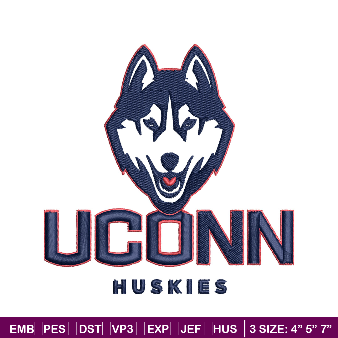 UConn Huskies embroidery design, UConn Huskies embroidery, l | Inspire ...