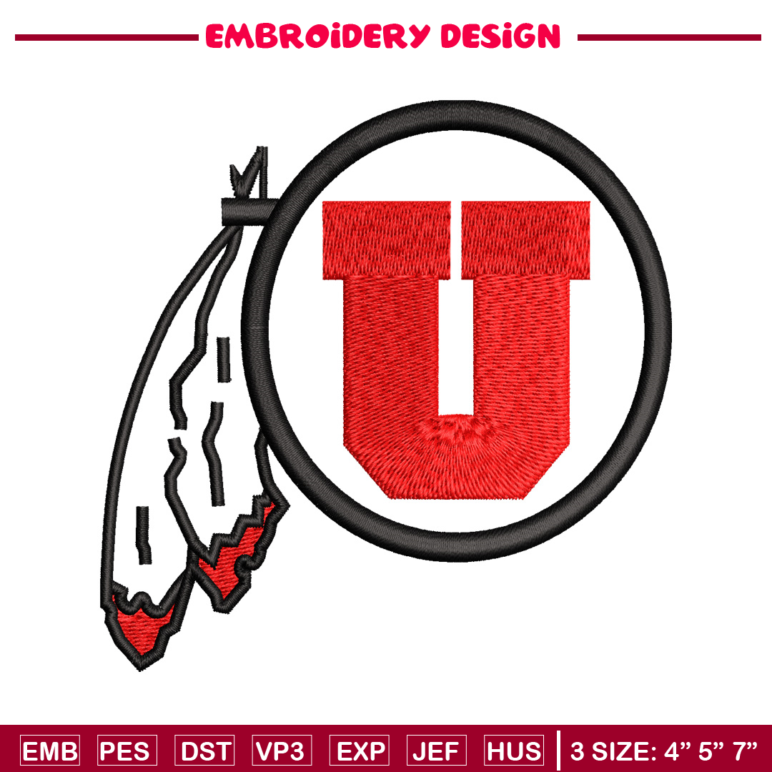 Utah Utes embroidery design, Utah Utes embroidery, logo Spor | Inspire ...