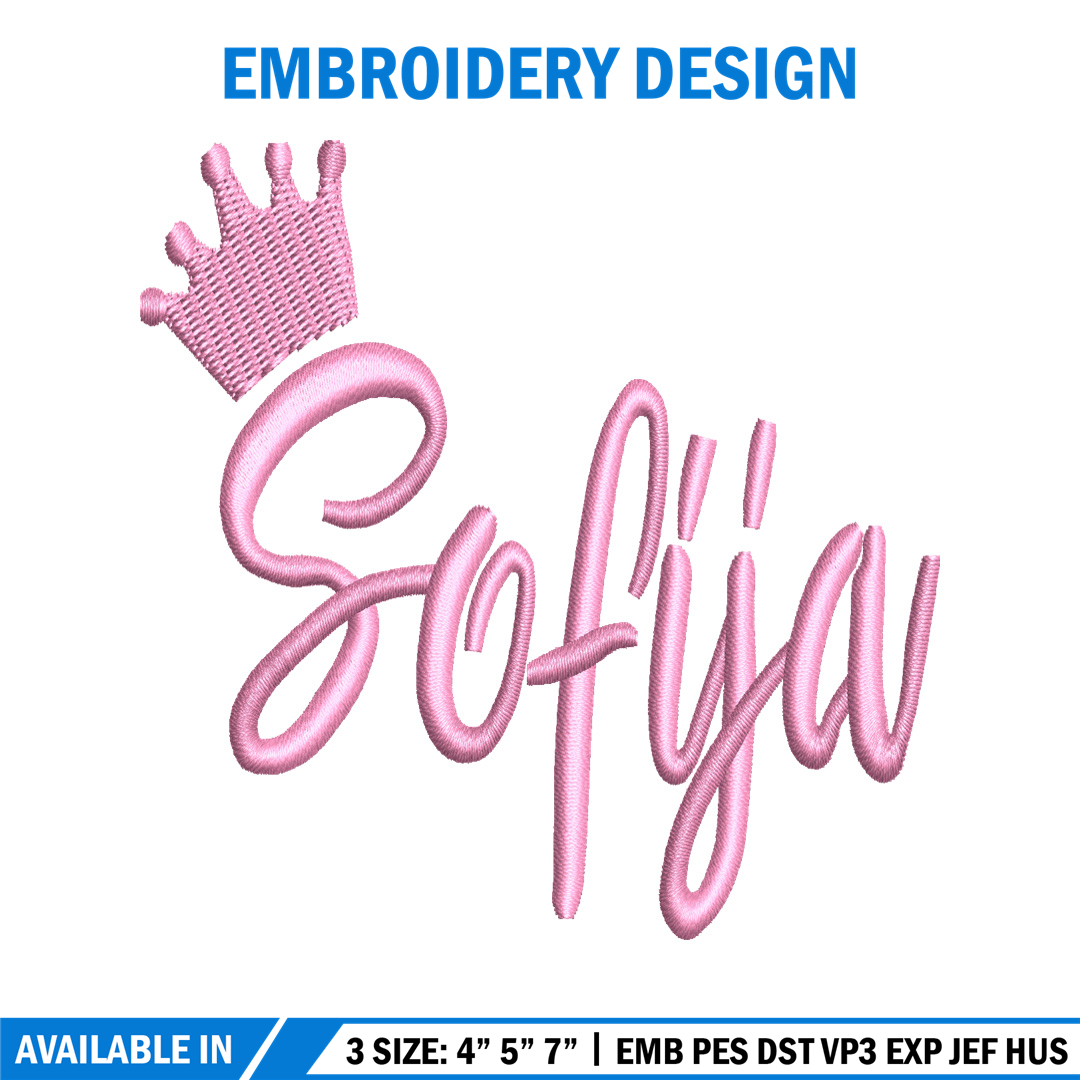 Sofia Logo embroidery design, Sofia Logo embroidery, logo de | Inspire Uplift