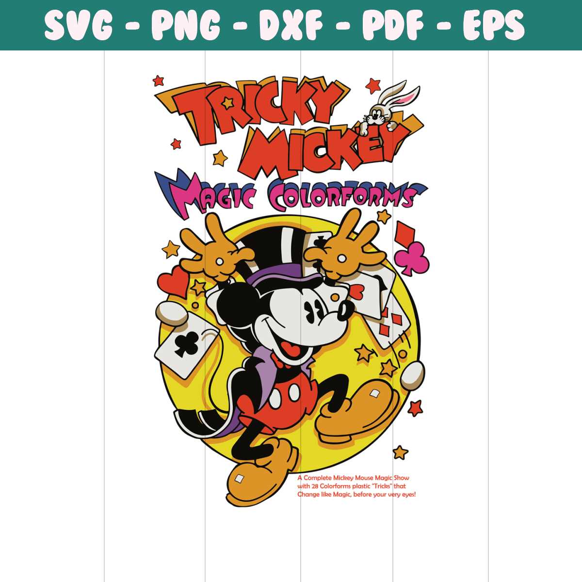 Tricky Mickey Mouse Magic Colorforms SVG File For Cricut | Inspire Uplift