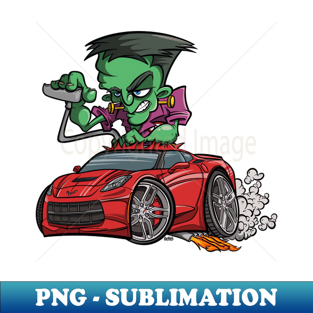 Frankenstein Monster - Cartoon Racing Car - PNG Transparent | Inspire ...