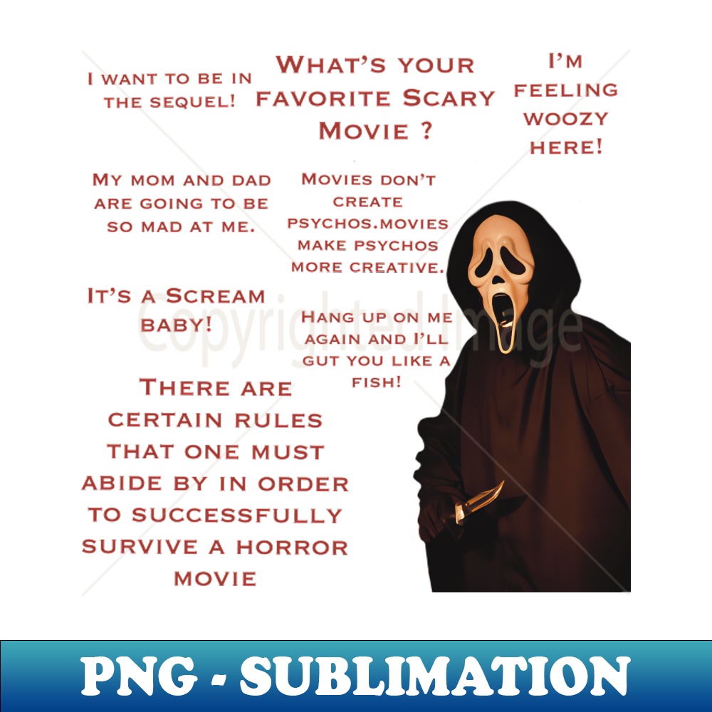 Scream Quotes - PNG Sublimation Download - Create Spine-Chil | Inspire ...