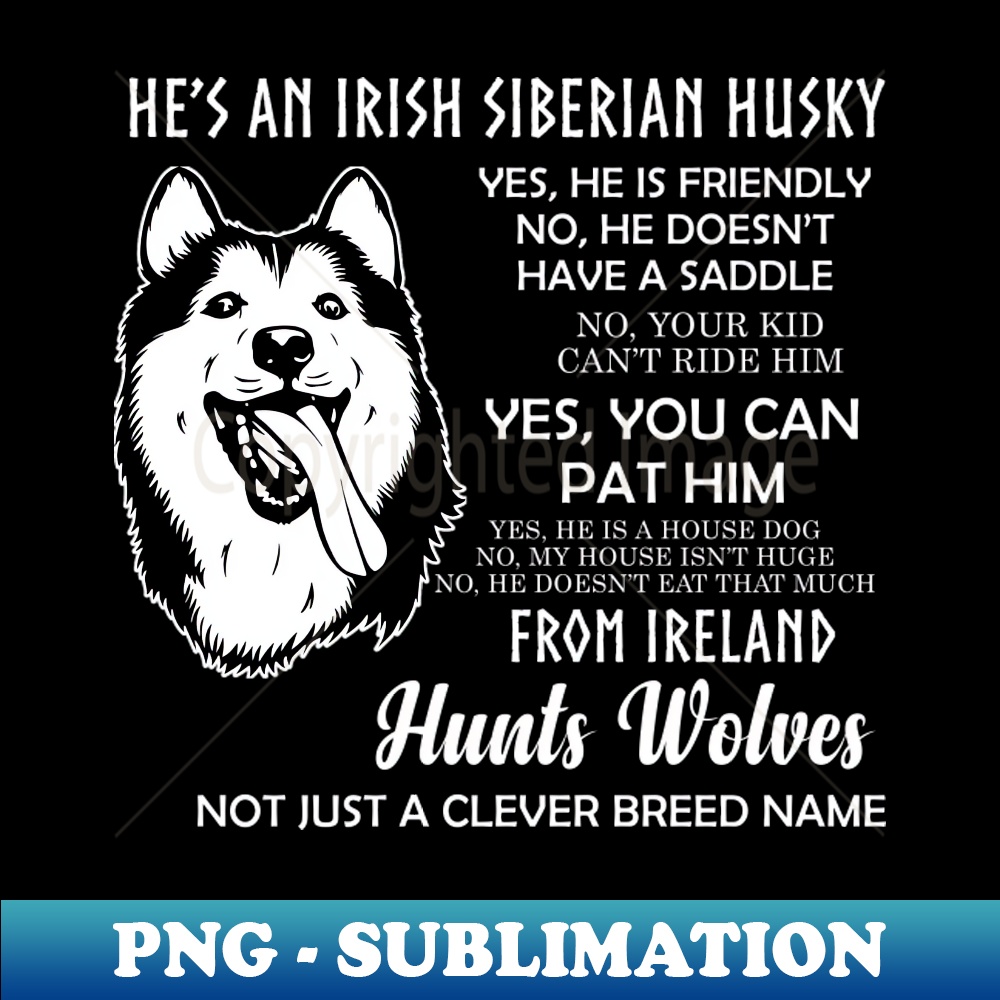Siberian Husky - Irish Flair - Stunning Sublimation PNG Digi | Inspire ...