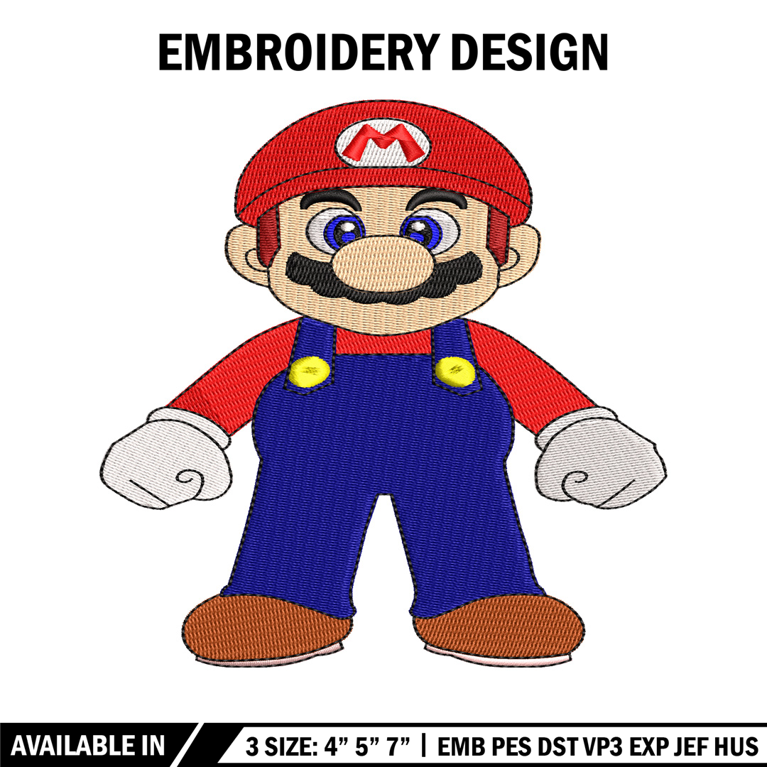 Super Mario bros embroidery design, Mario embroidery, logo d | Inspire ...