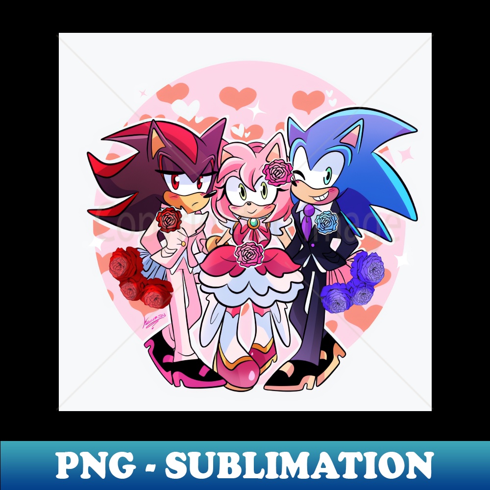 Shadow Amy Sonic - Dynamic Trio PNG Sublimation Digital Down | Inspire ...