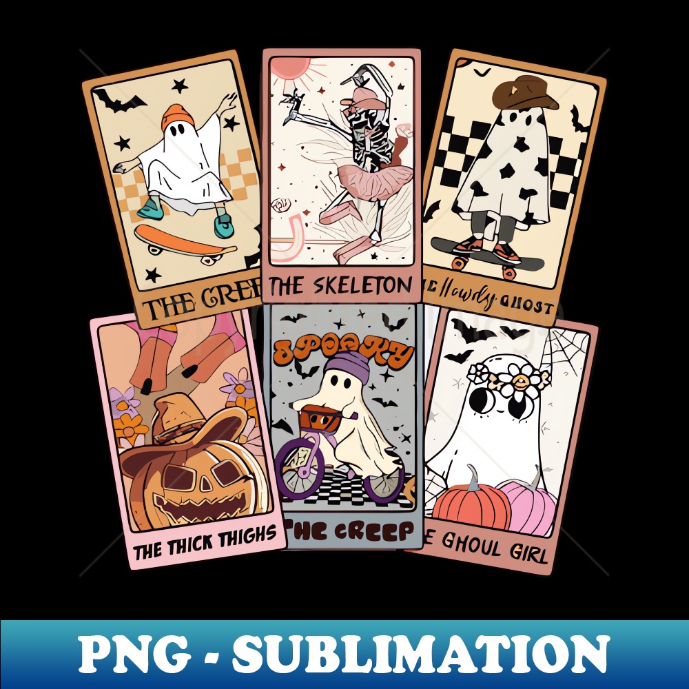 Halloween Tarot Cards - Funny & Spooky Season - Instant PNG | Inspire ...