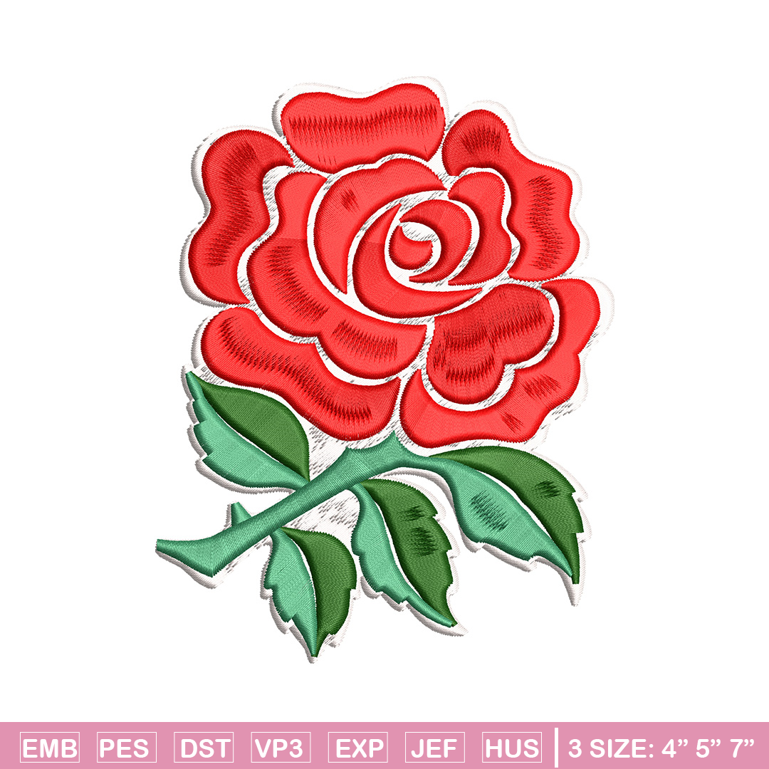 Red rose embroidery design, Rose embroidery, Emb design, Emb | Inspire ...