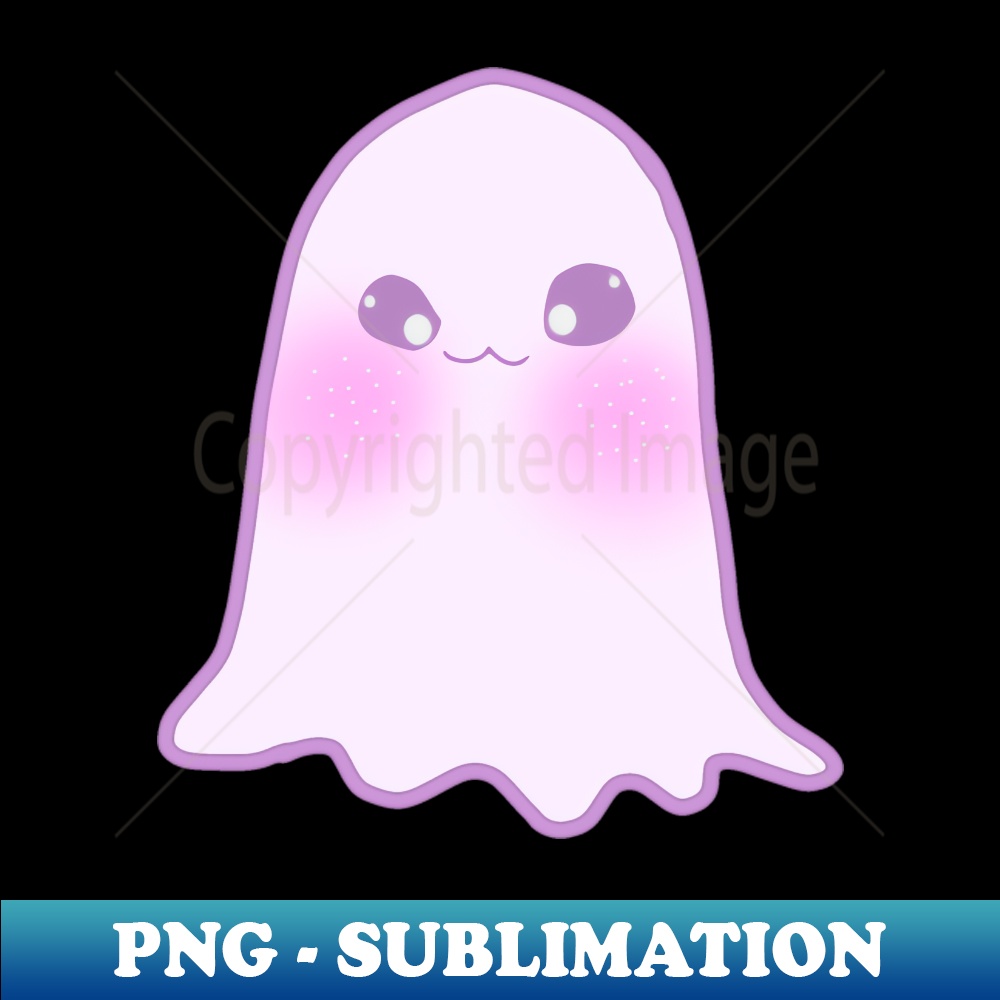 Smiling Ghost Face - Cute Kawaii - Ready for Sublimation - Inspire Uplift