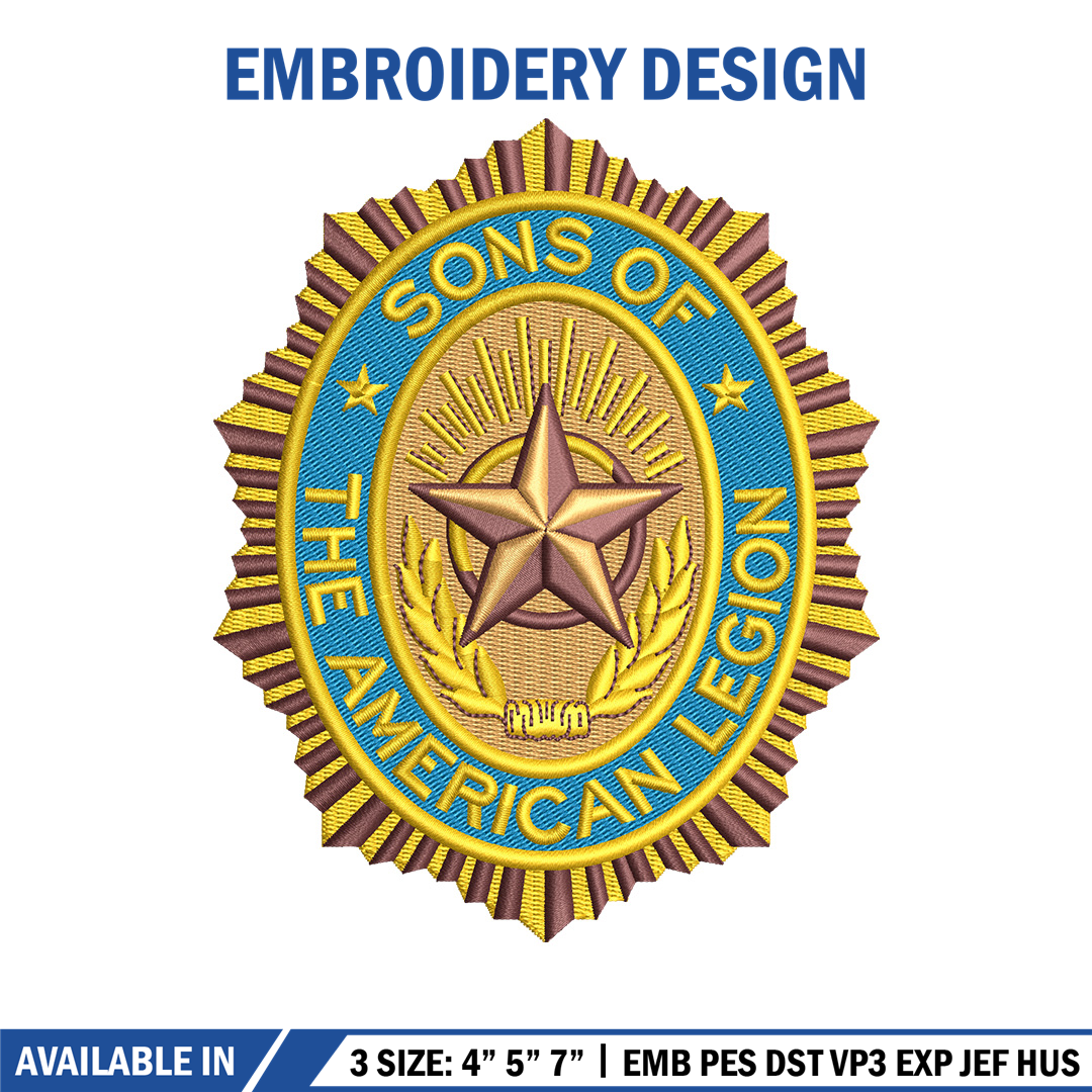 The american legion embroidery design, Logo embroidery, Emb - Inspire ...