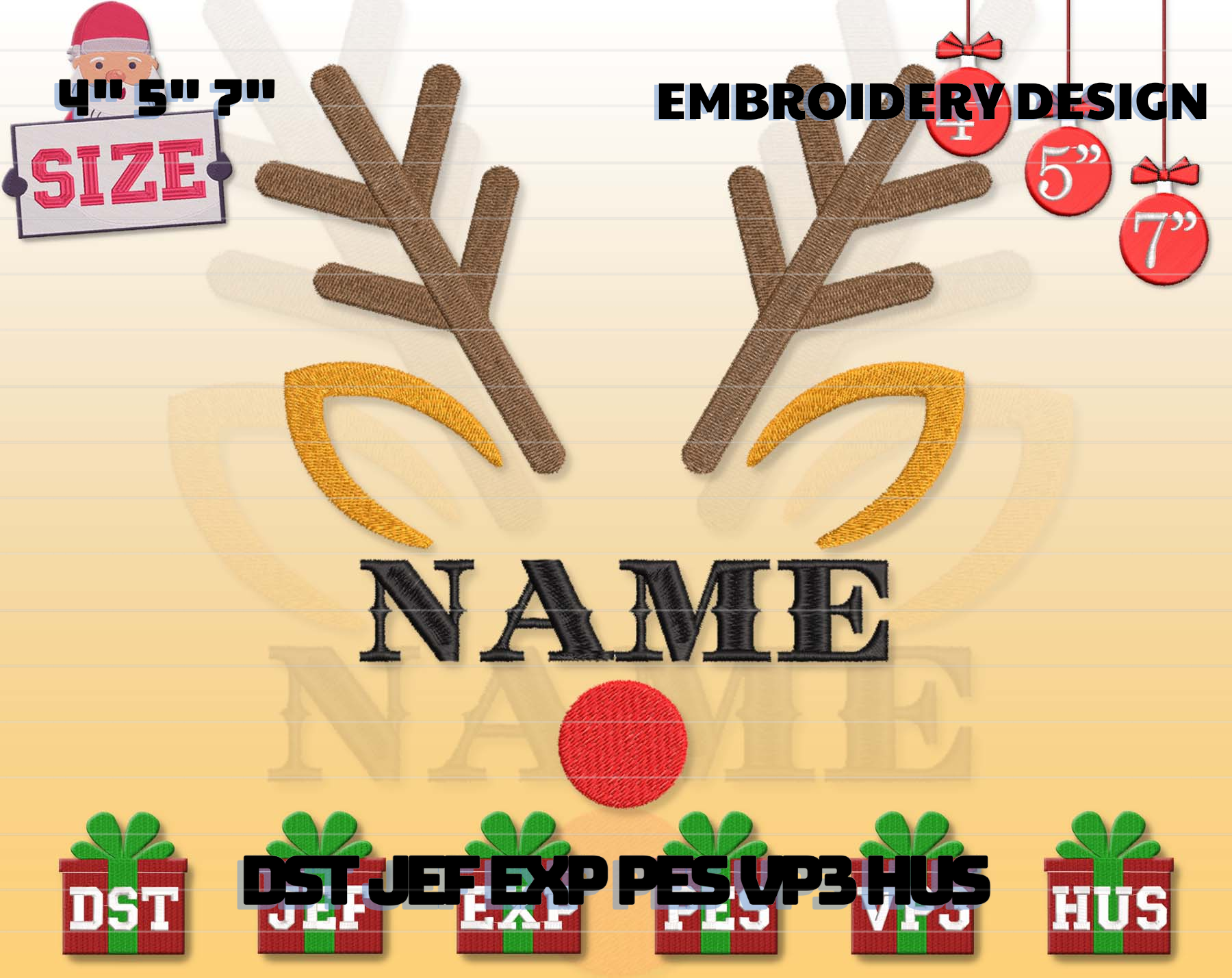 Custom Name Embroidery Designs, Christmas Embroidery Designs - Inspire ...