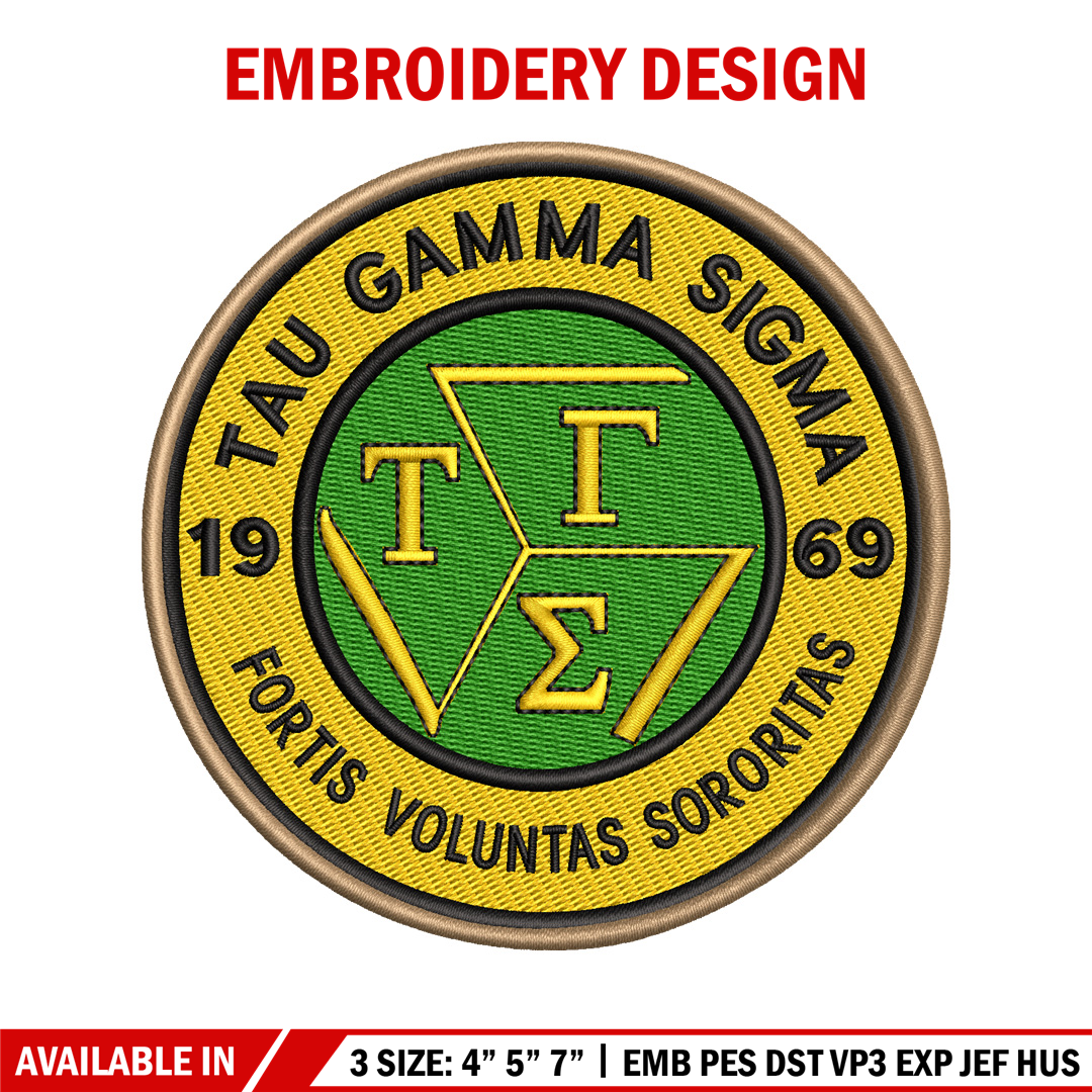 Tau Gamma Sigma embroidery design, logo embroidery, logo des | Inspire ...
