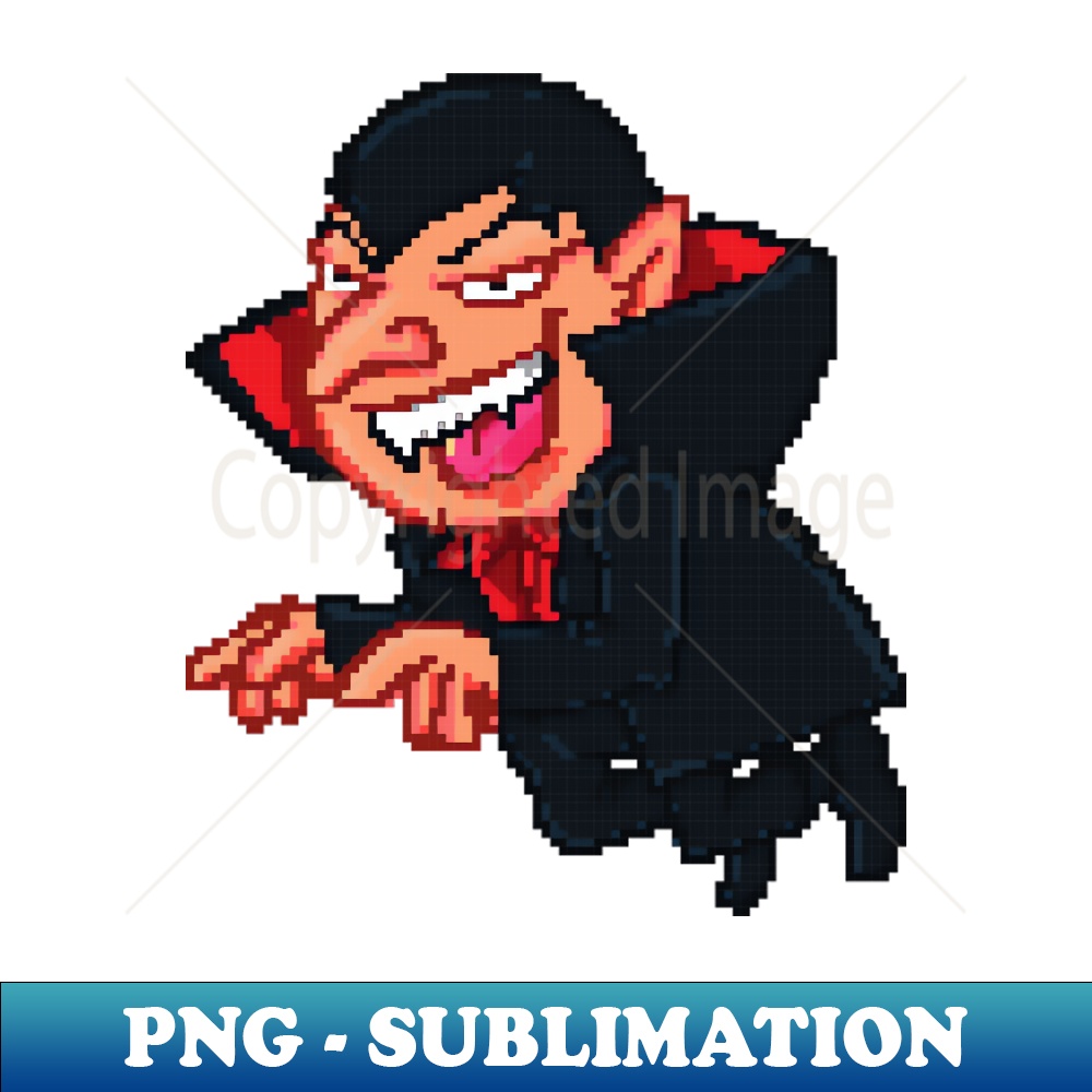Halloween Dracula Pixel Art - Vampire - Digital Download for | Inspire ...