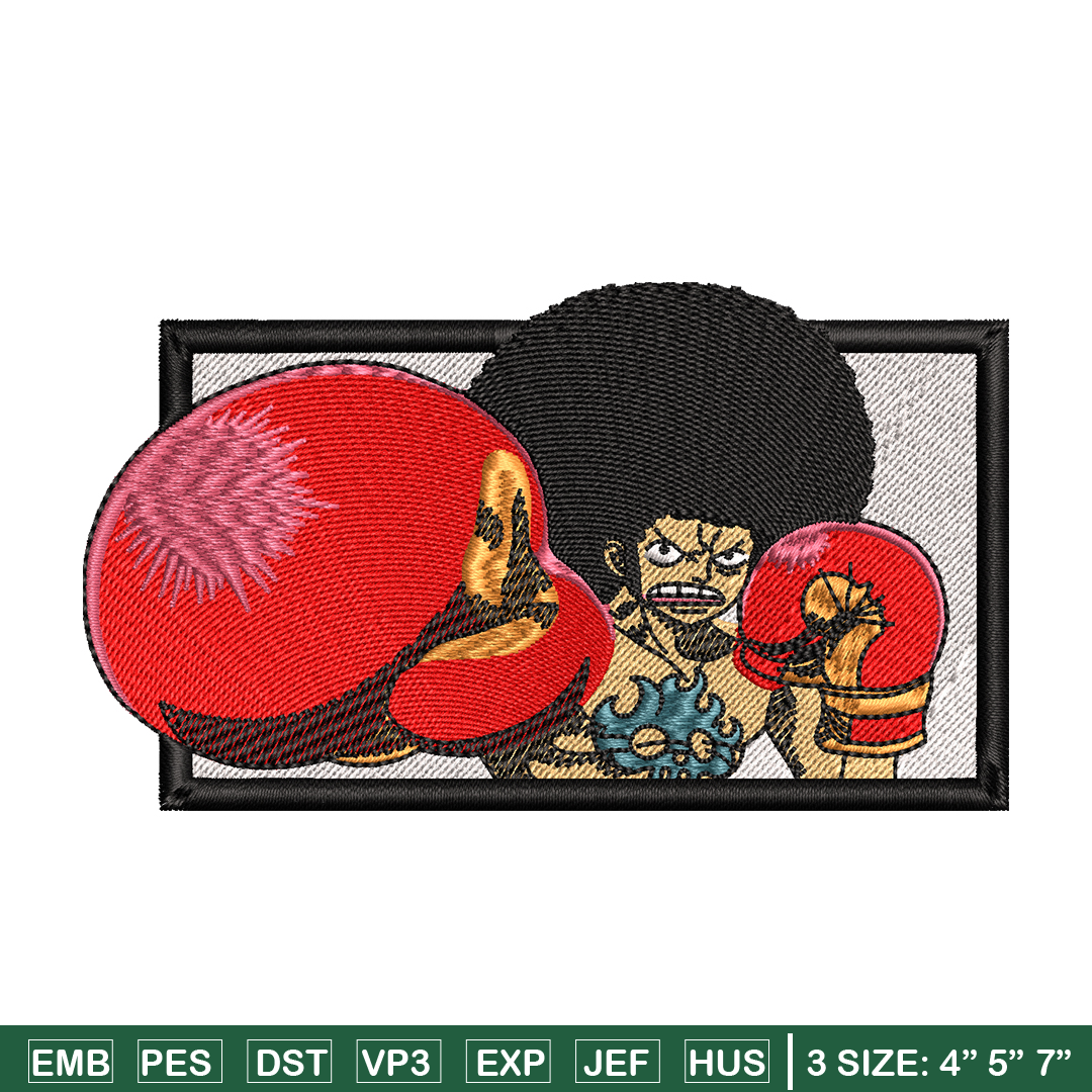 Afro Luffy embroidery design, One Piece embroidery, embroide | Inspire ...