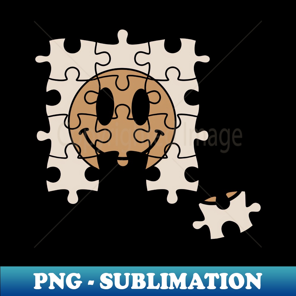 Puzzle Smile - Vibrant Jigsaw - Instantly Printable PNG | Inspire Uplift
