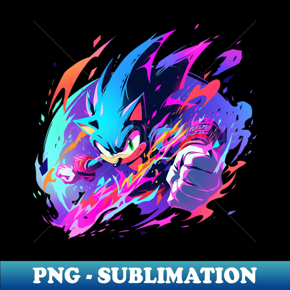 Sonic Waves - Vibrant Sublimation - High-Quality PNG Digital | Inspire ...