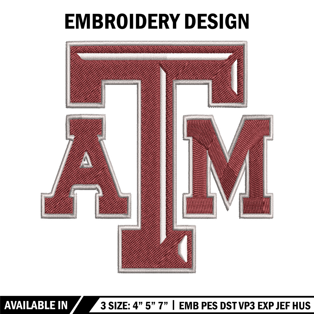 Texas A&M Aggies embroidery design, Texas A&M Aggies embroid | Inspire ...