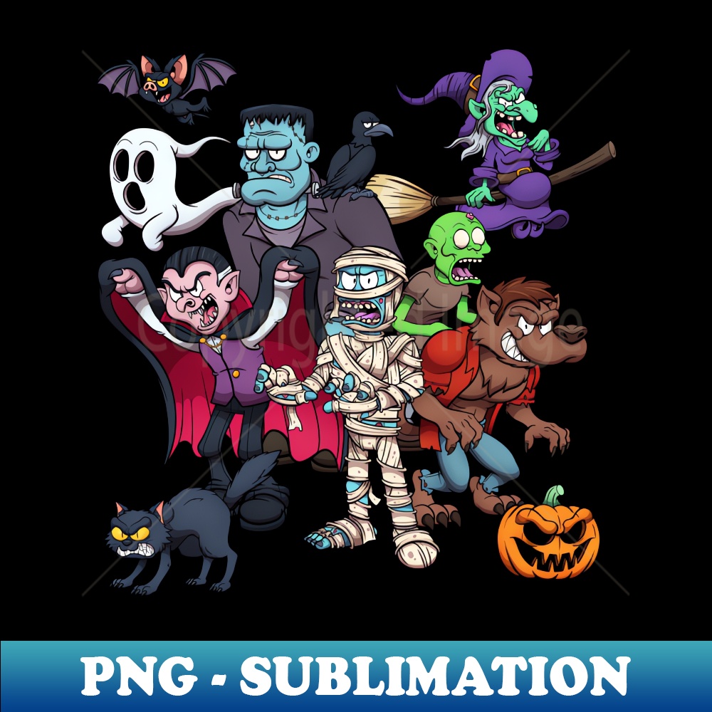 Halloween Monsters - Spooky Collection - Printable Sublimati | Inspire ...