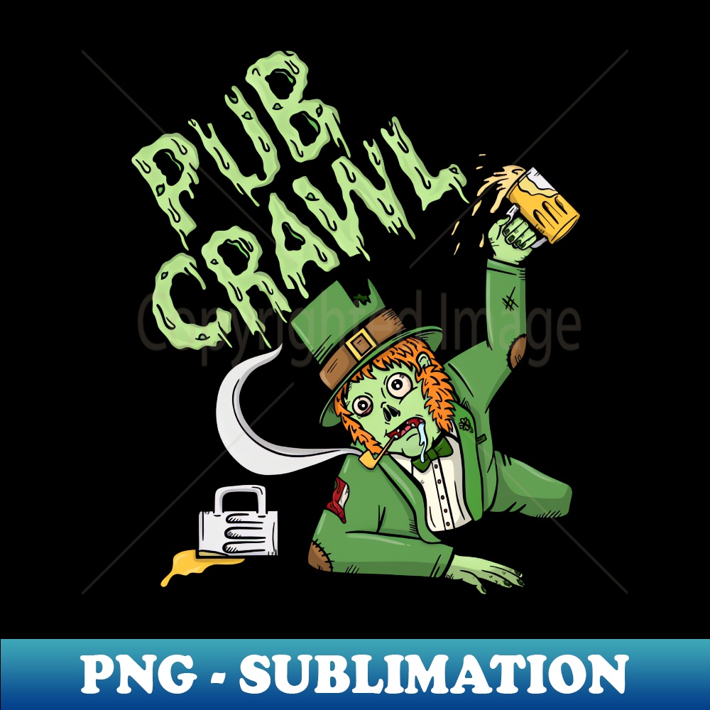 St Patricks Day Sublimation File - Funny Leprechaun Zombie - | Inspire ...
