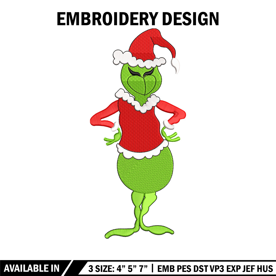 The Grinch embroidery design, Chrismas embroidery, Embroider | Inspire ...