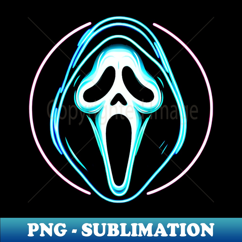 Neon Ghostface - Vibrant PNG Digital Download for Sublimatio | Inspire ...