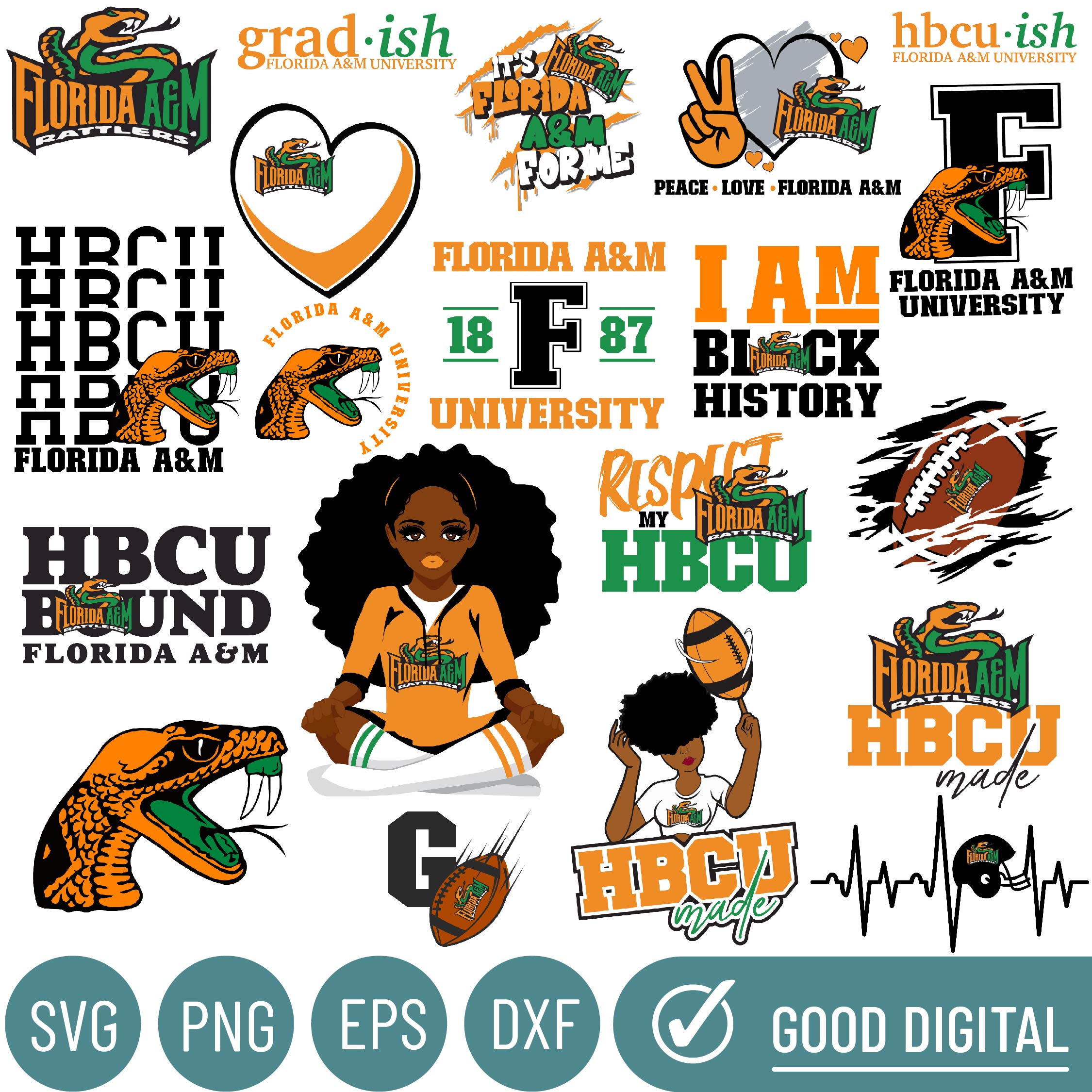 Famu Rattlers Svg, HBCU Svg Collections, HBCU Svg, Football - Inspire ...