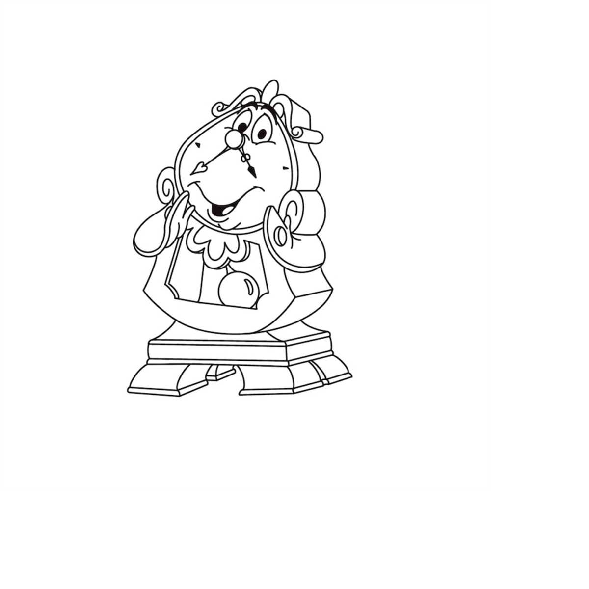Cogsworth - Beauty and the Beast SVG/PNG/PDF/Jpeg Digital Fi - Inspire ...