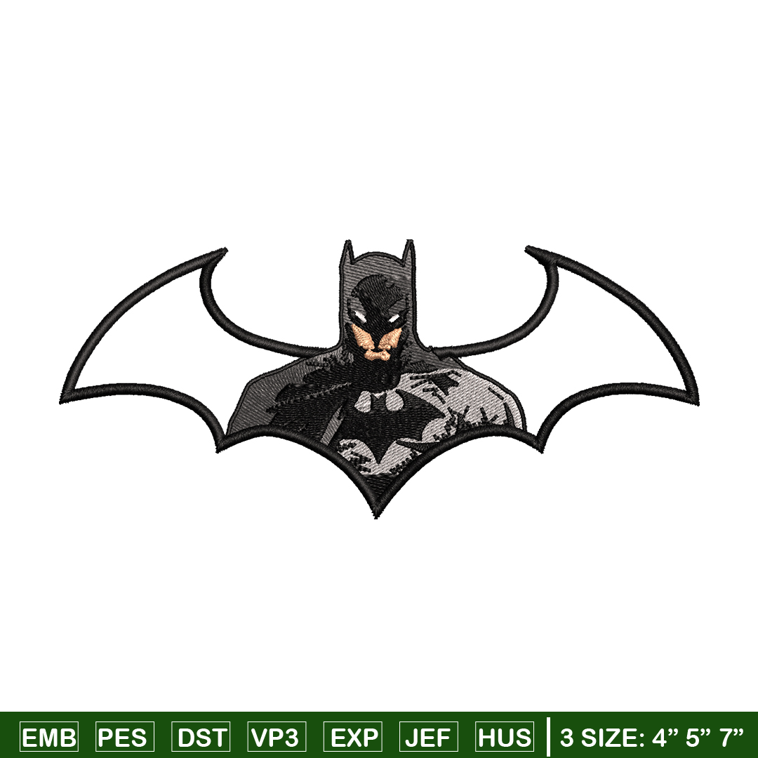 Batman logo embroidery design, Batman logo embroidery, embro | Inspire ...