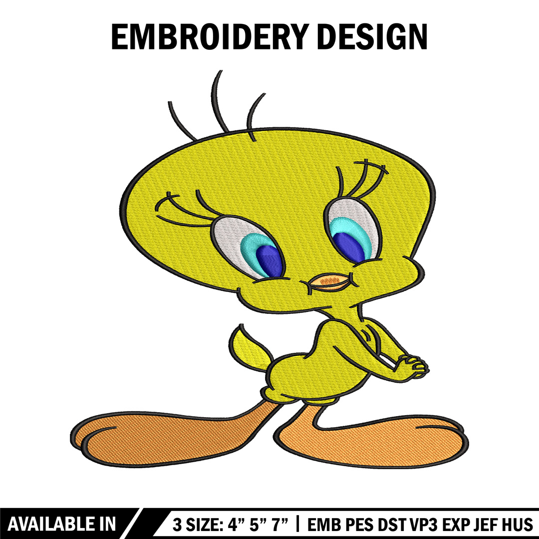 Tweety cartoon embroidery design, Tweety cartoon embroidery, | Inspire ...