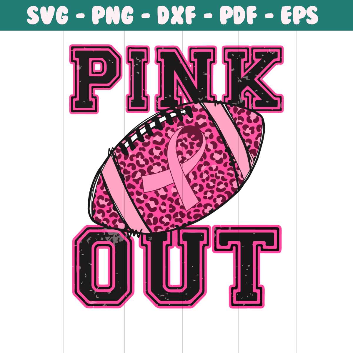 Pink Out October Tackle Breast Cancer SVG Download File | Inspire Uplift