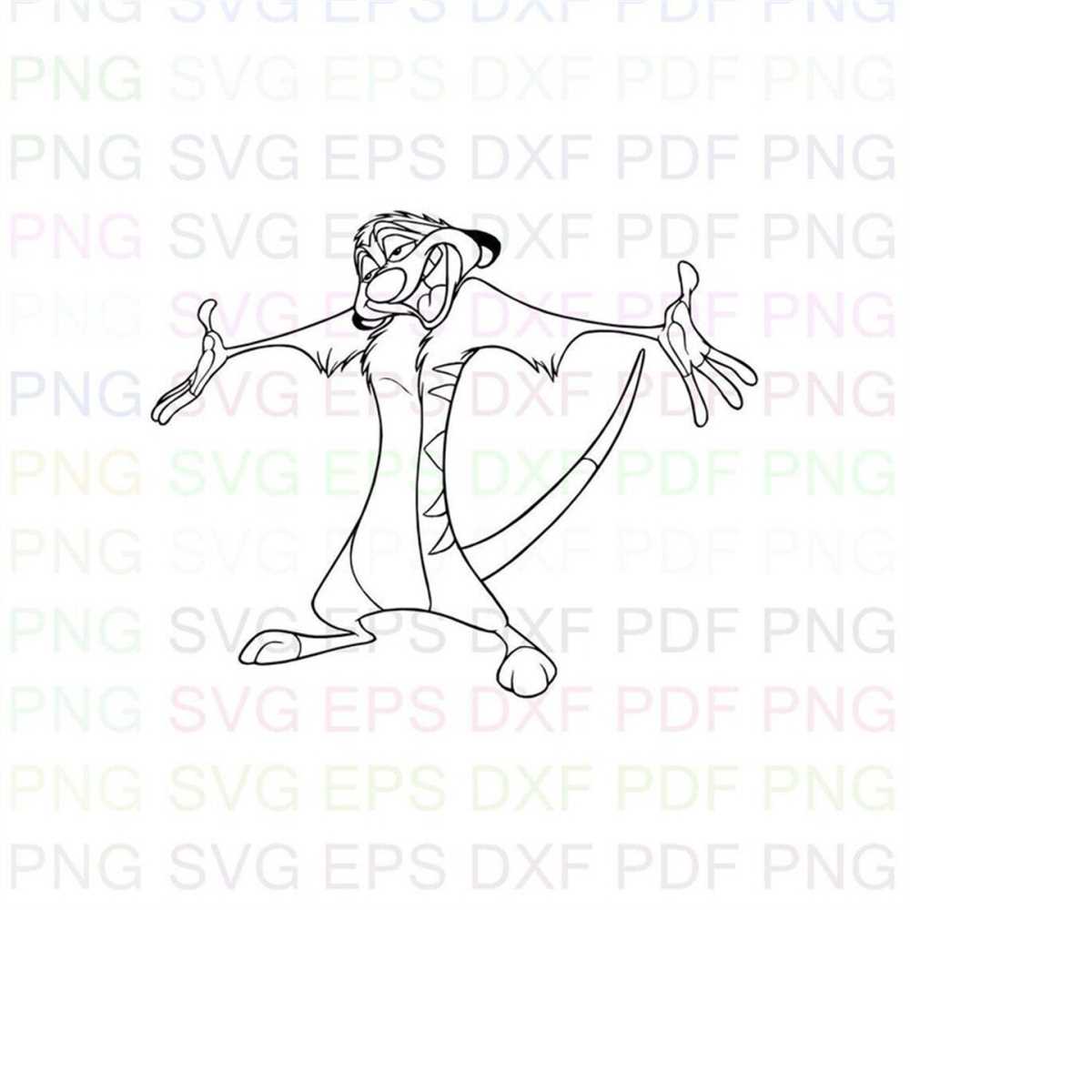 Pumbaa_Timon_and_Pumbaa_29 Outline Svg Dxf Eps Pdf Png, Cric - Inspire ...