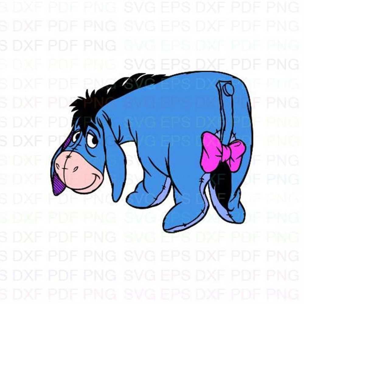 Eeyore_Donkey_Winnie_the_Pooh_6 Svg Dxf Eps Pdf Png, Cricut, - Inspire ...